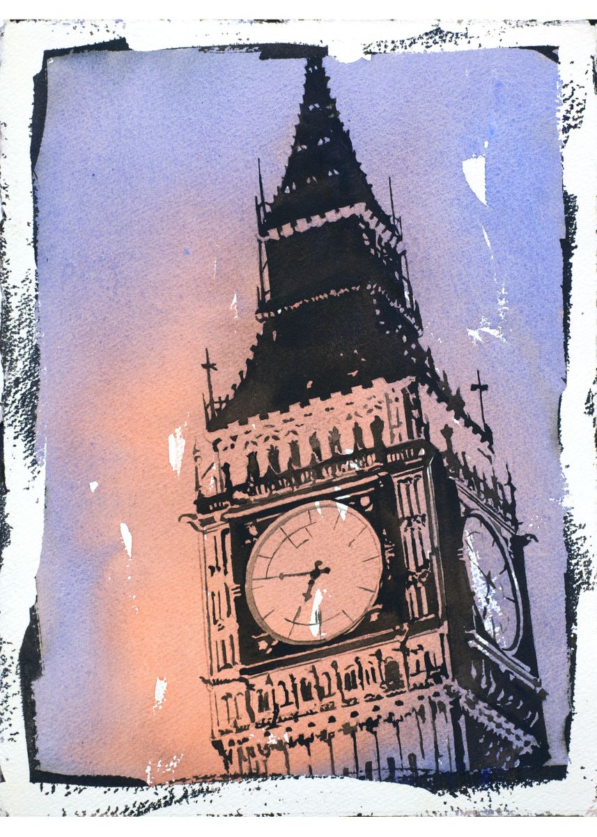 'Big Ben London artwork' Poster, picture, metal print, paint by Ryan ...