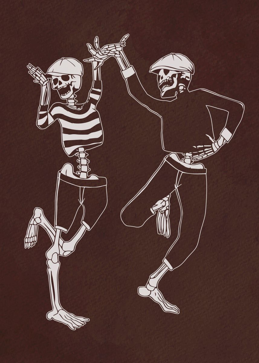 'Beatnik Funny Dancing' Poster, picture, metal print, paint by ...