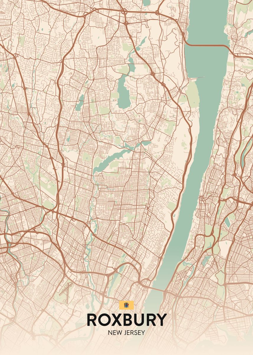 'Roxbury NJ' Poster, picture, metal print, paint by IMR Designs | Displate