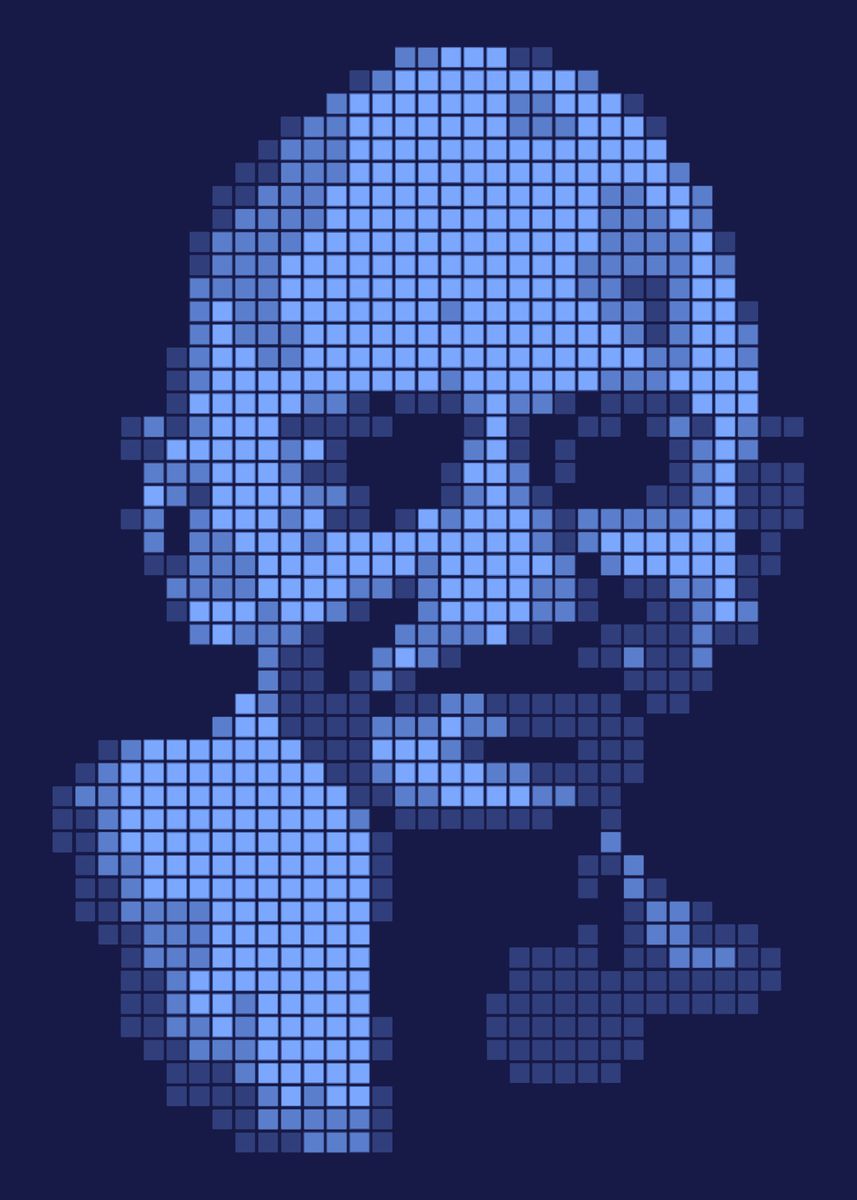'Gandhi pixel art' Poster, picture, metal print, paint by Amrendra Kumar | Displate
