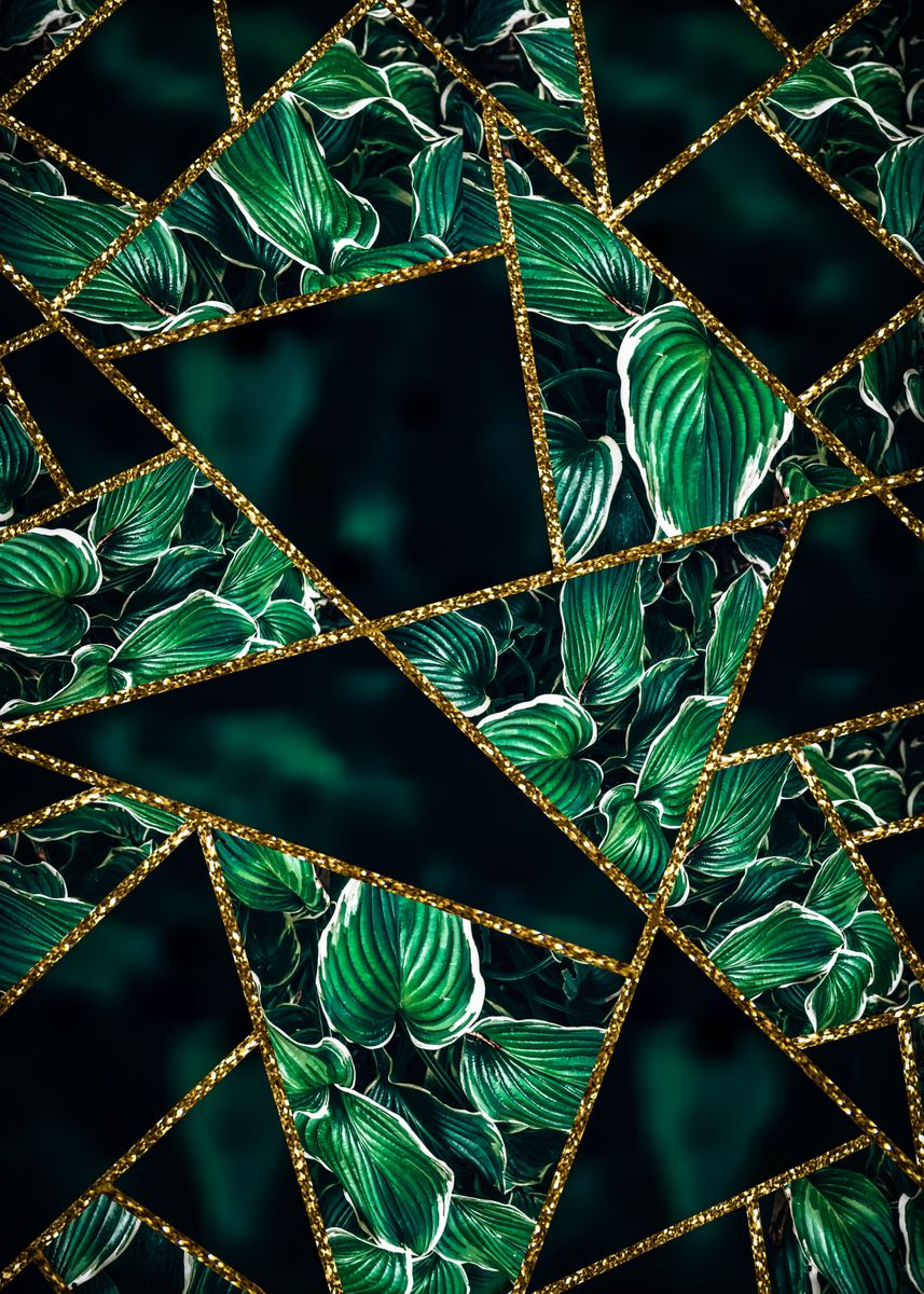 'Leaf Pattern' Poster, picture, metal print, paint by Steffen Gierok ...