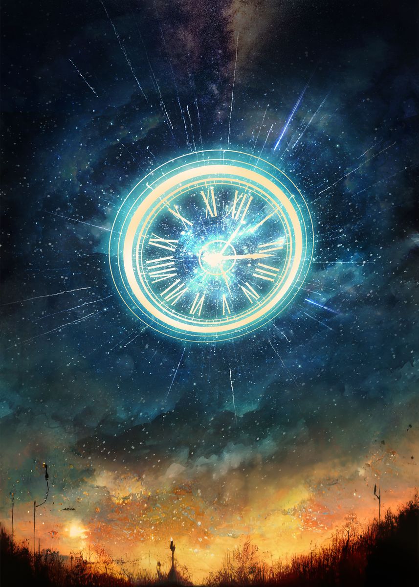 'Astral clock' Poster, picture, metal print, paint by MCAshe Art | Displate