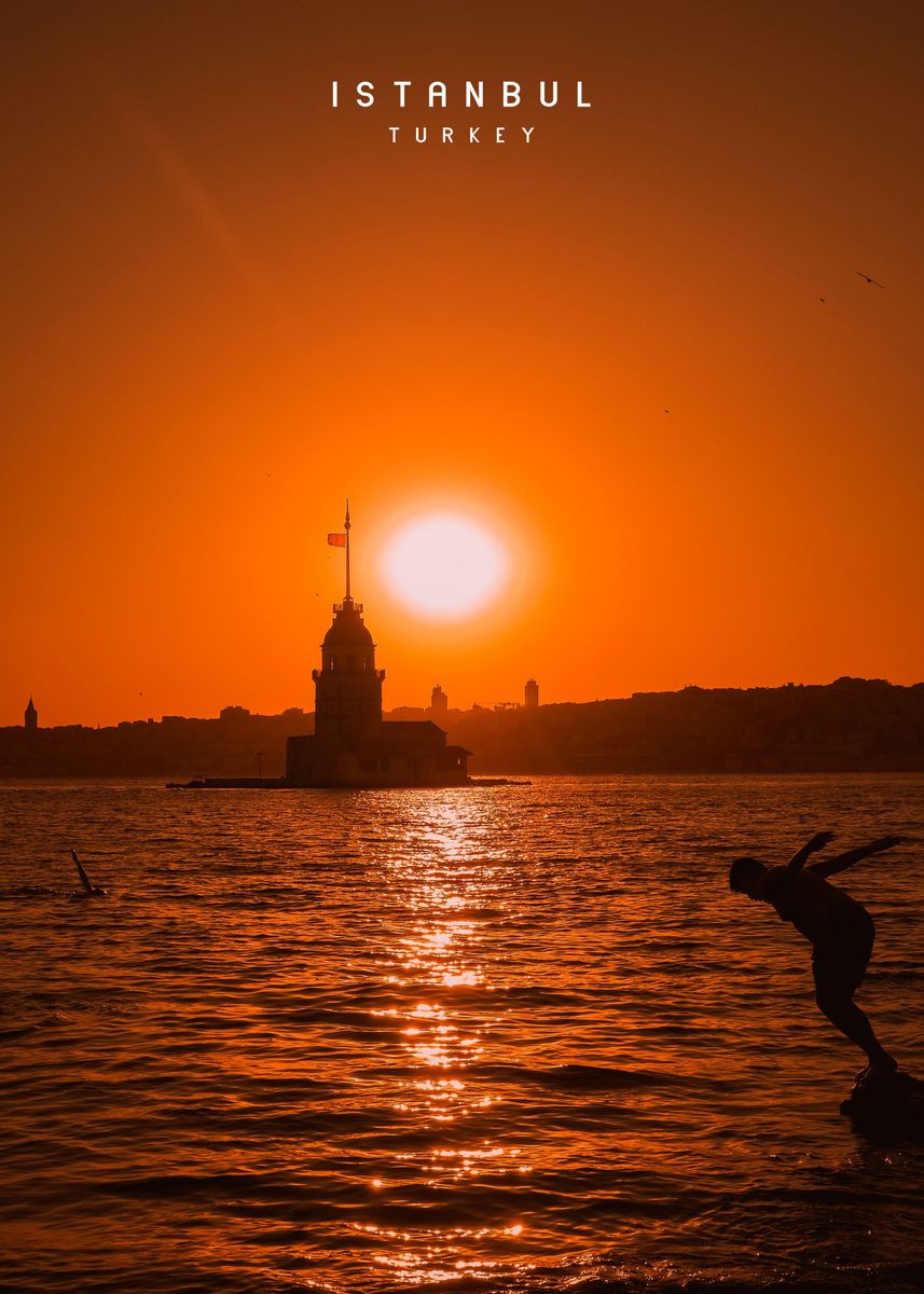 'Istanbul ' Poster, picture, metal print, paint by Famous City | Displate