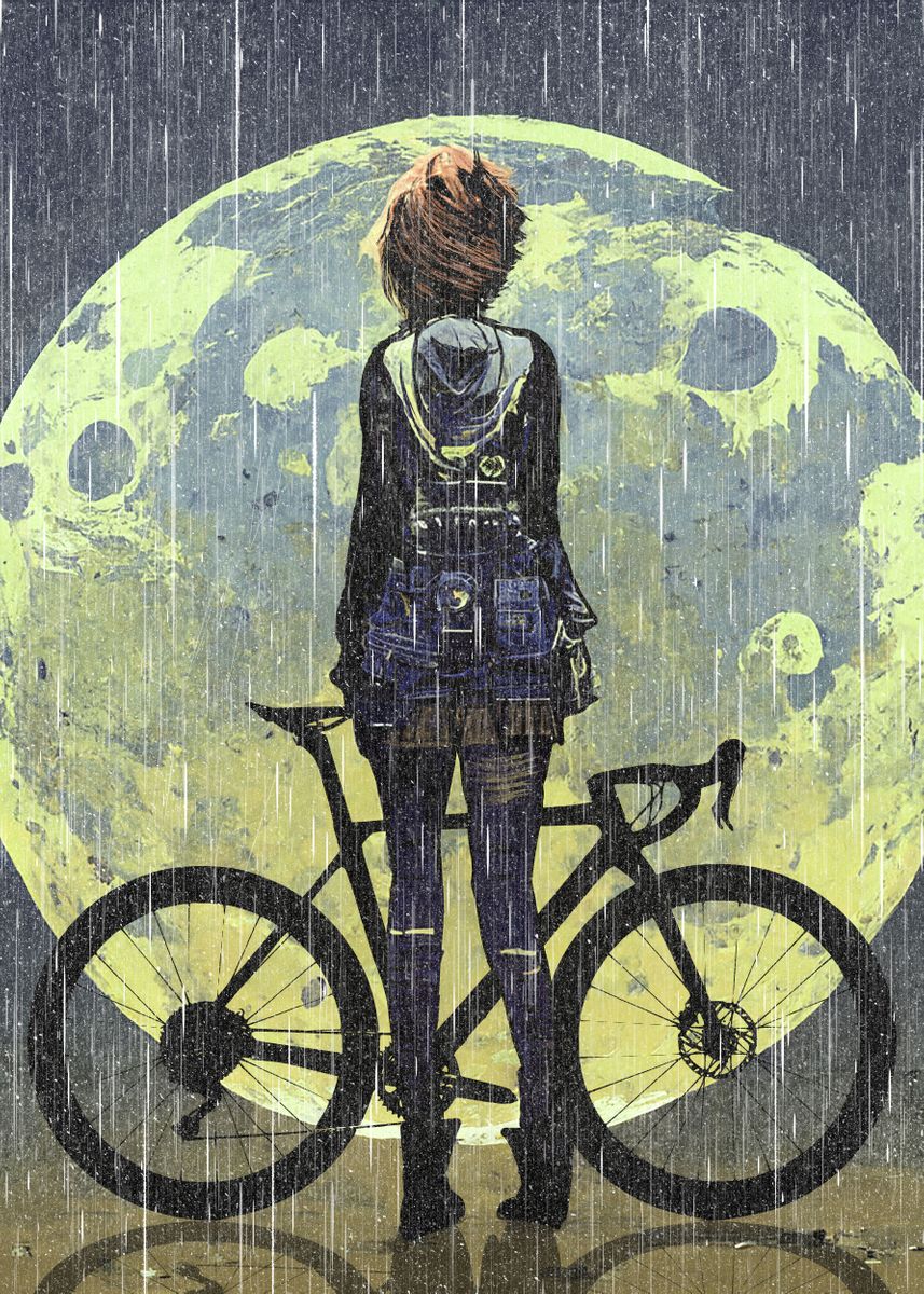 'MTB and Fixie Punk Riders' Poster, picture, metal print, paint by Ilya ...