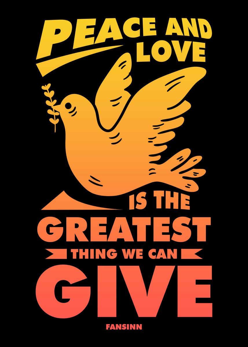 'Peace and love' Poster by fansinn | Displate