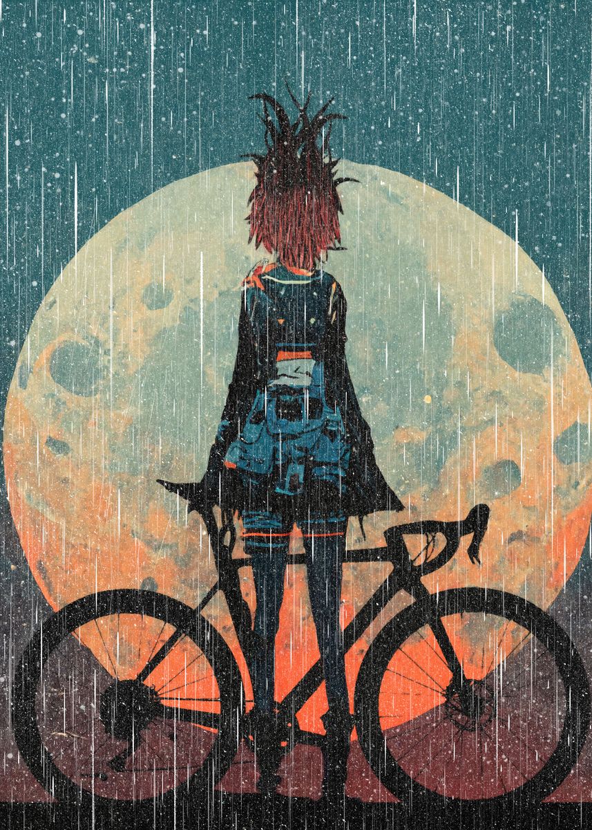 'MTB and Fixie Punk Riders' Poster by Ilya Danilov | Displate