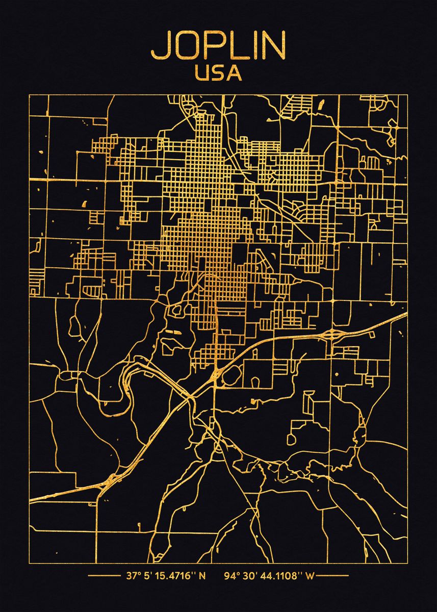 'Joplin Jasper MO USA' Poster by Denis Siggers | Displate