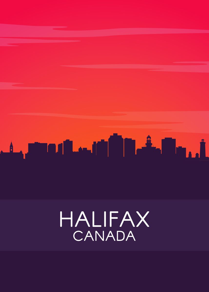 'Halifax Canada' Poster, picture, metal print, paint by Evan Arrington ...