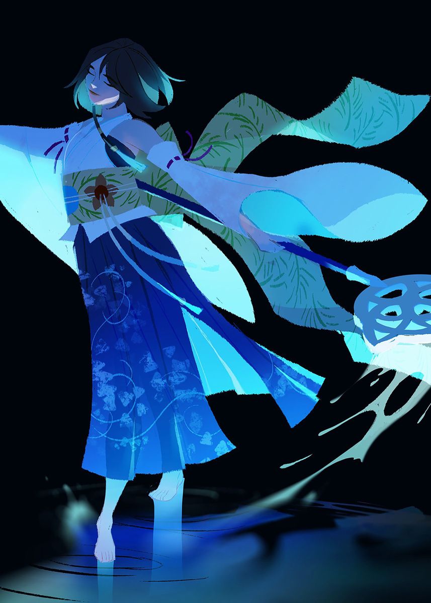 'Yuna' Poster, picture, metal print, paint by Chelsea | Displate