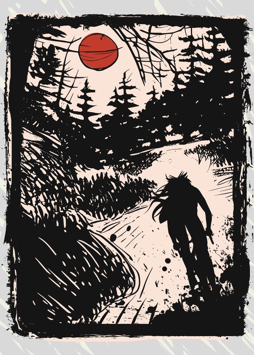 'MTB and Fixie Punk Riders' Poster, picture, metal print, paint by Ilya ...