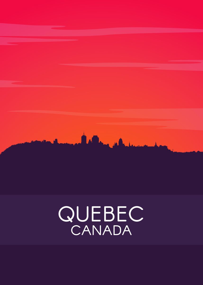 'Quebec Canada' Poster, picture, metal print, paint by Evan Arrington ...