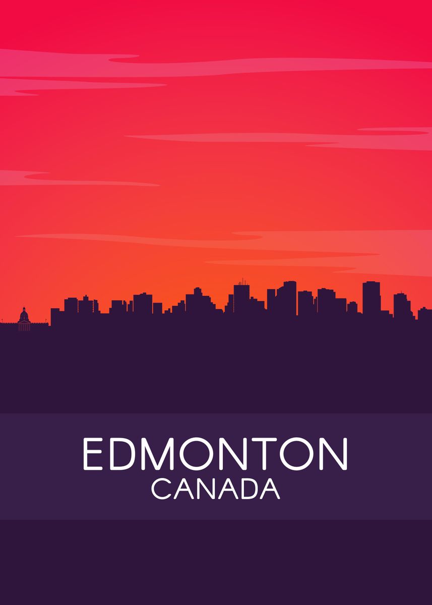 'Edmonton Canada' Poster, picture, metal print, paint by Evan Arrington ...