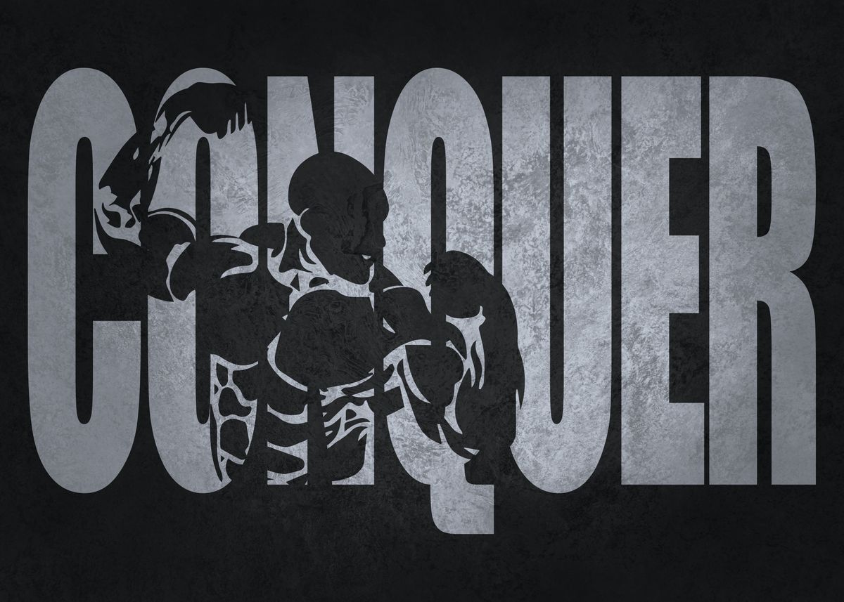 'CONQUER Bodybuilding' Poster by CHAN | Displate