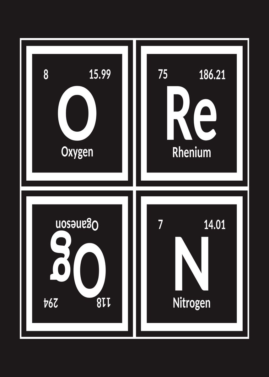 'Oregon Periodic Table' Poster, picture, metal print, paint by Maozva ...