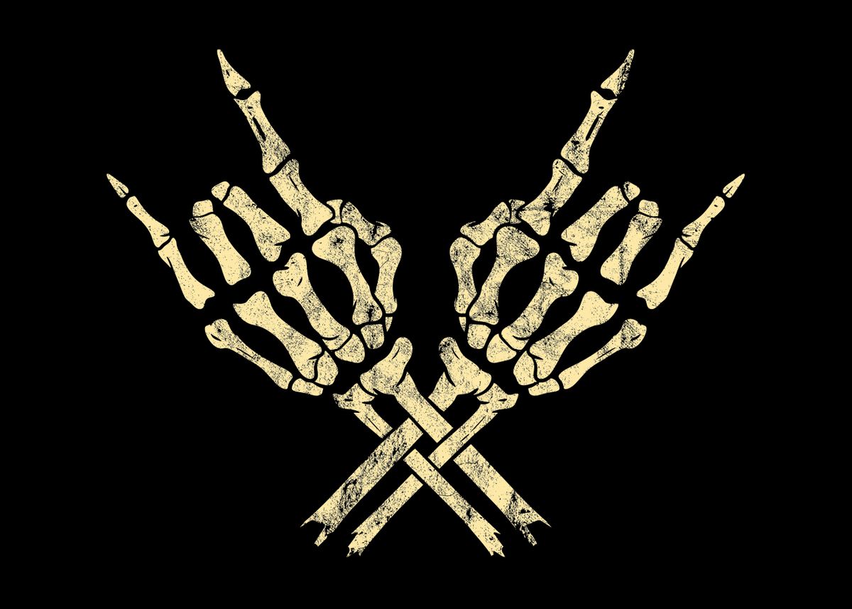 'Rock Hand Devil Horns' Poster by Reinhard Reschner | Displate