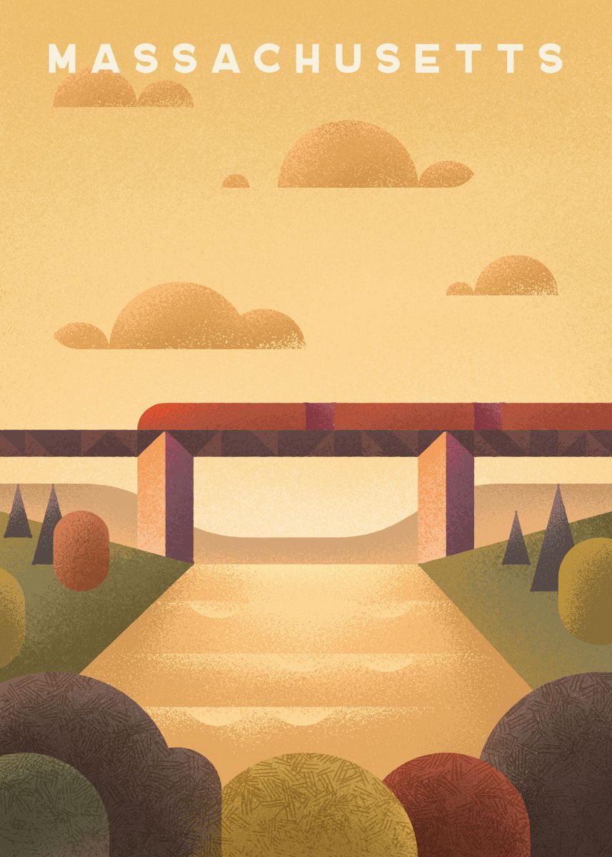 'Massachusetts' Poster by Sam Kal | Displate