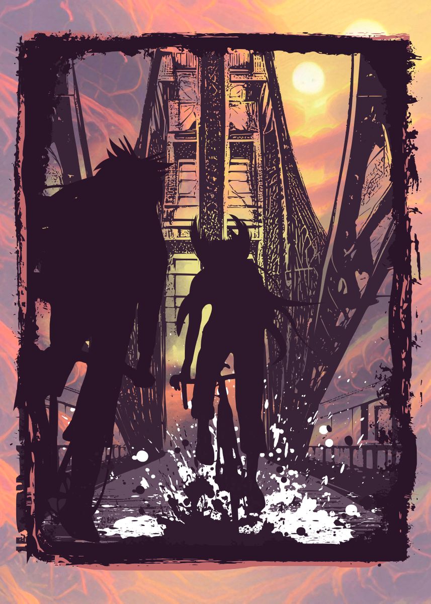 'MTB and Fixie Punk Riders' Poster, picture, metal print, paint by Ilya ...