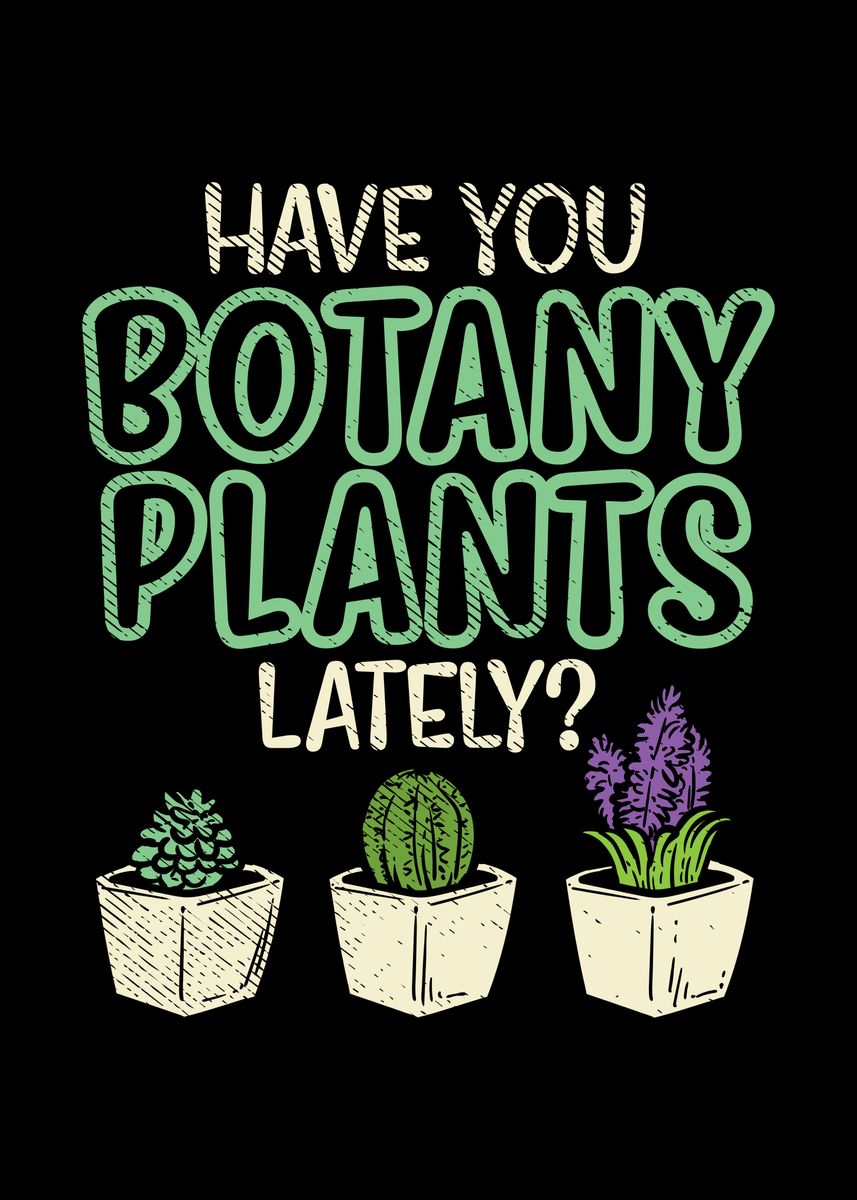 'Botany Plants' Poster, picture, metal print, paint by Shiva121 | Displate