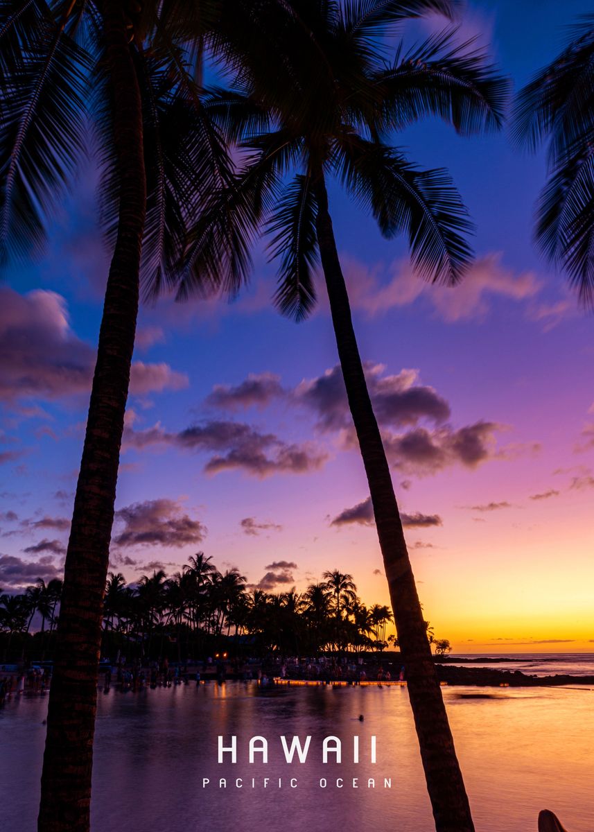 'Hawaii ' Poster, picture, metal print, paint by Travel Addict | Displate