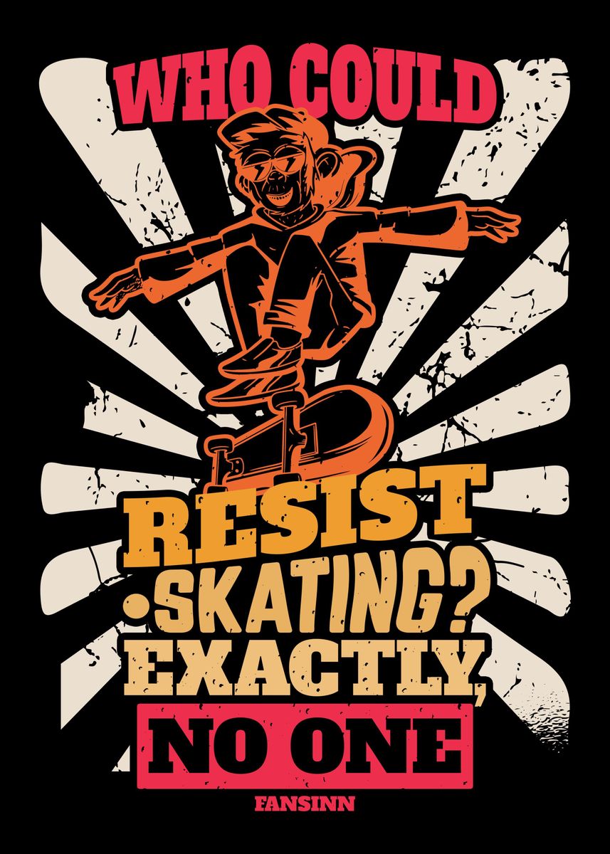 'Cool skateboard design' Poster, picture, metal print, paint by fansinn ...
