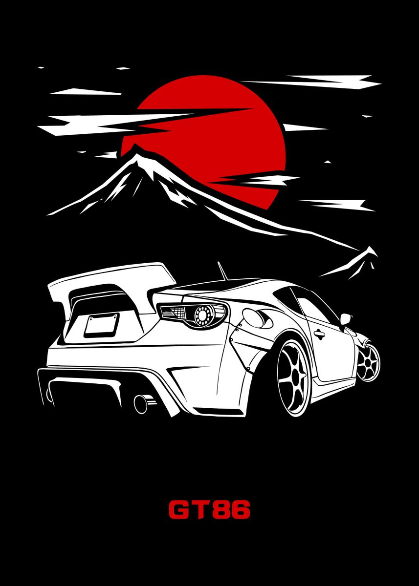 'Toyota GT86' Poster, picture, metal print, paint by Faissal Thomas ...