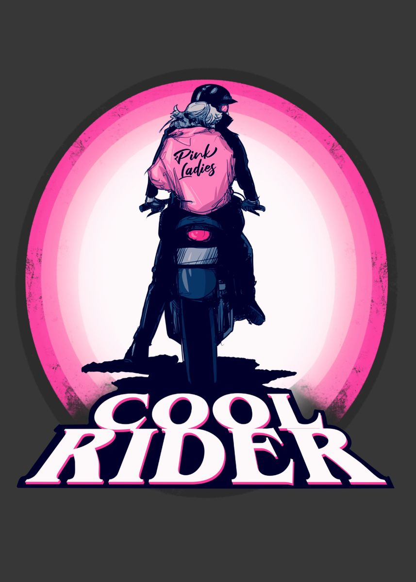 'Cool Rider' Poster, picture, metal print, paint by LVB Art | Displate