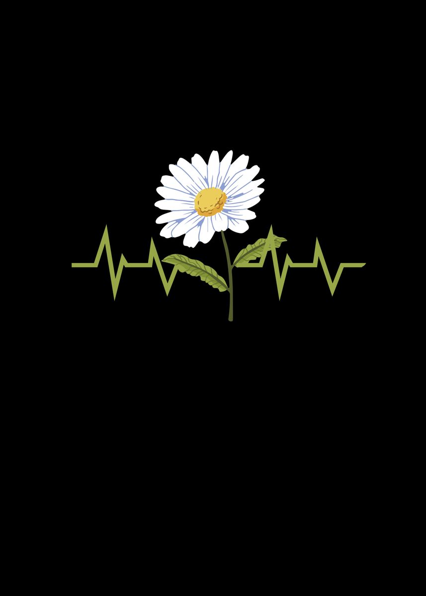 'Daisy Heartbeat' Poster, picture, metal print, paint by Shiva121 ...