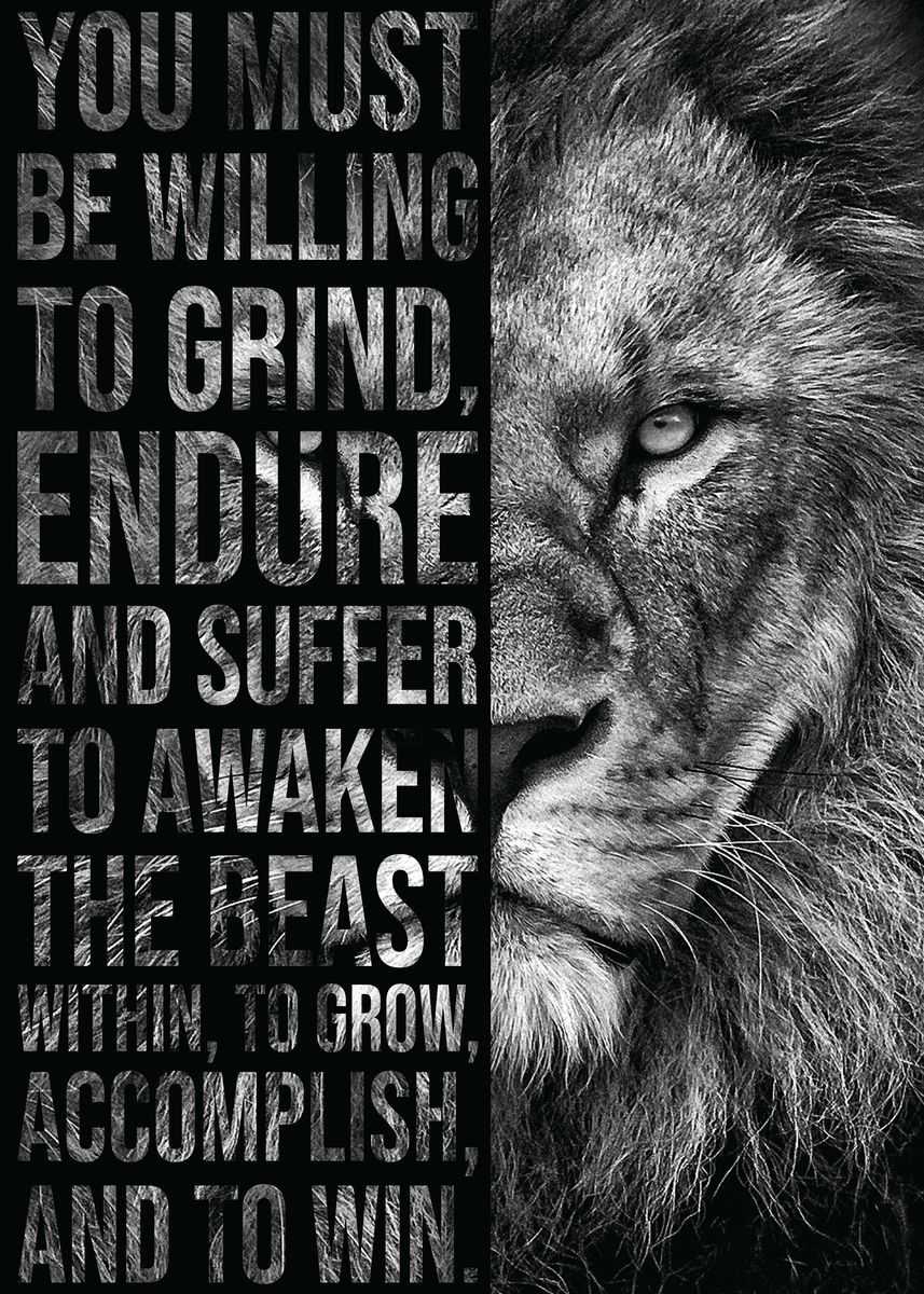 'Awaken The Beast Within' Poster, picture, metal print, paint by CHAN ...