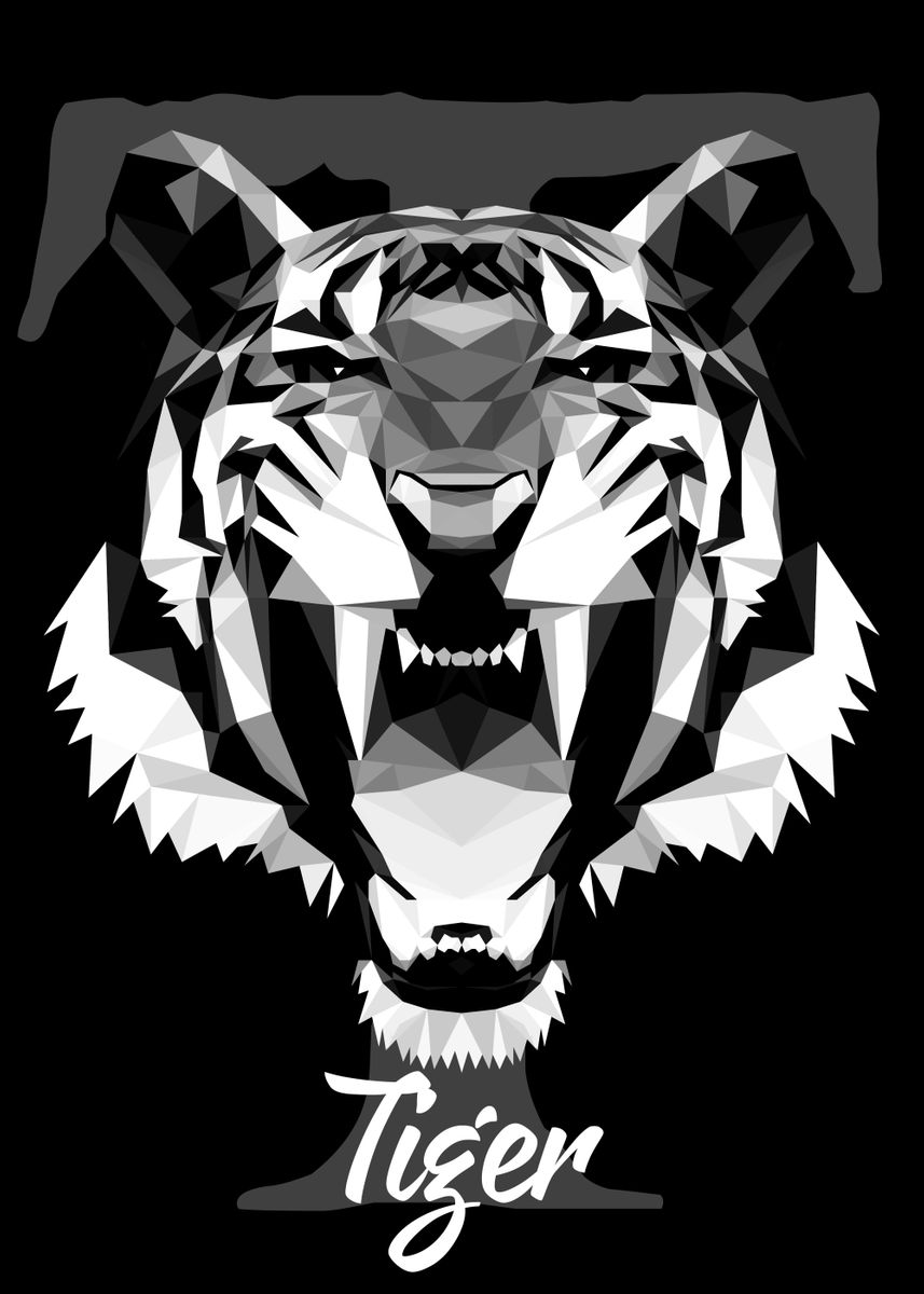 'Tiger' Poster, picture, metal print, paint by minh doan | Displate