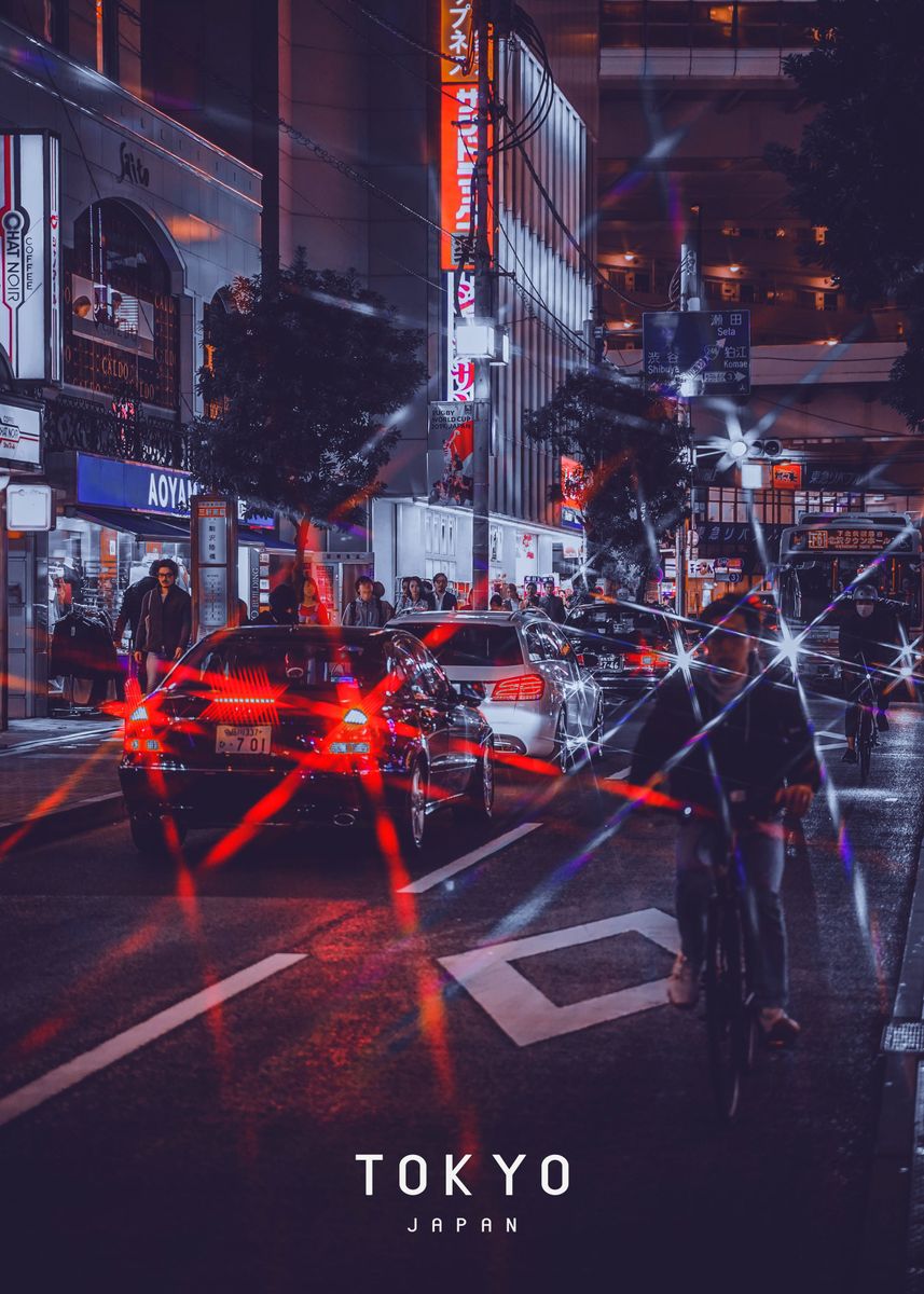 'Tokyo ' Poster, picture, metal print, paint by Famous City | Displate