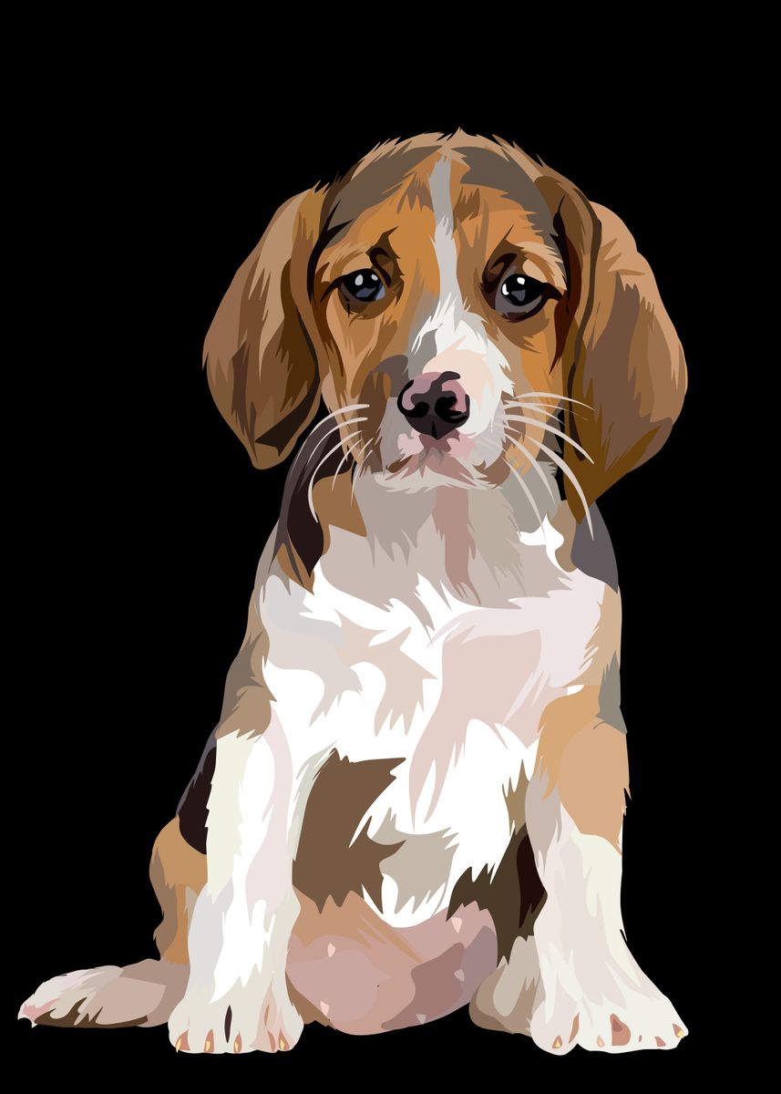 'pet dog in vector style' Poster by Ihsa Nuddin | Displate