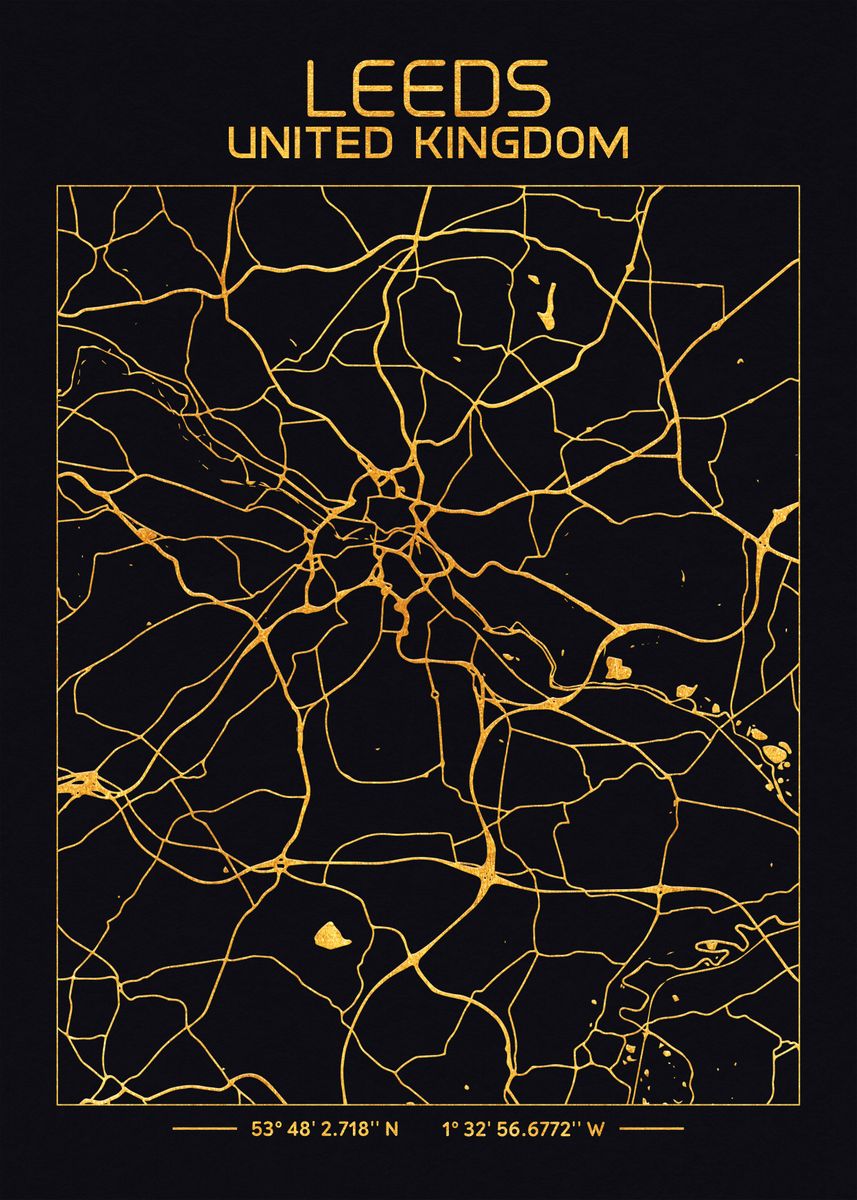 'Leeds UK' Poster by Denis Siggers | Displate