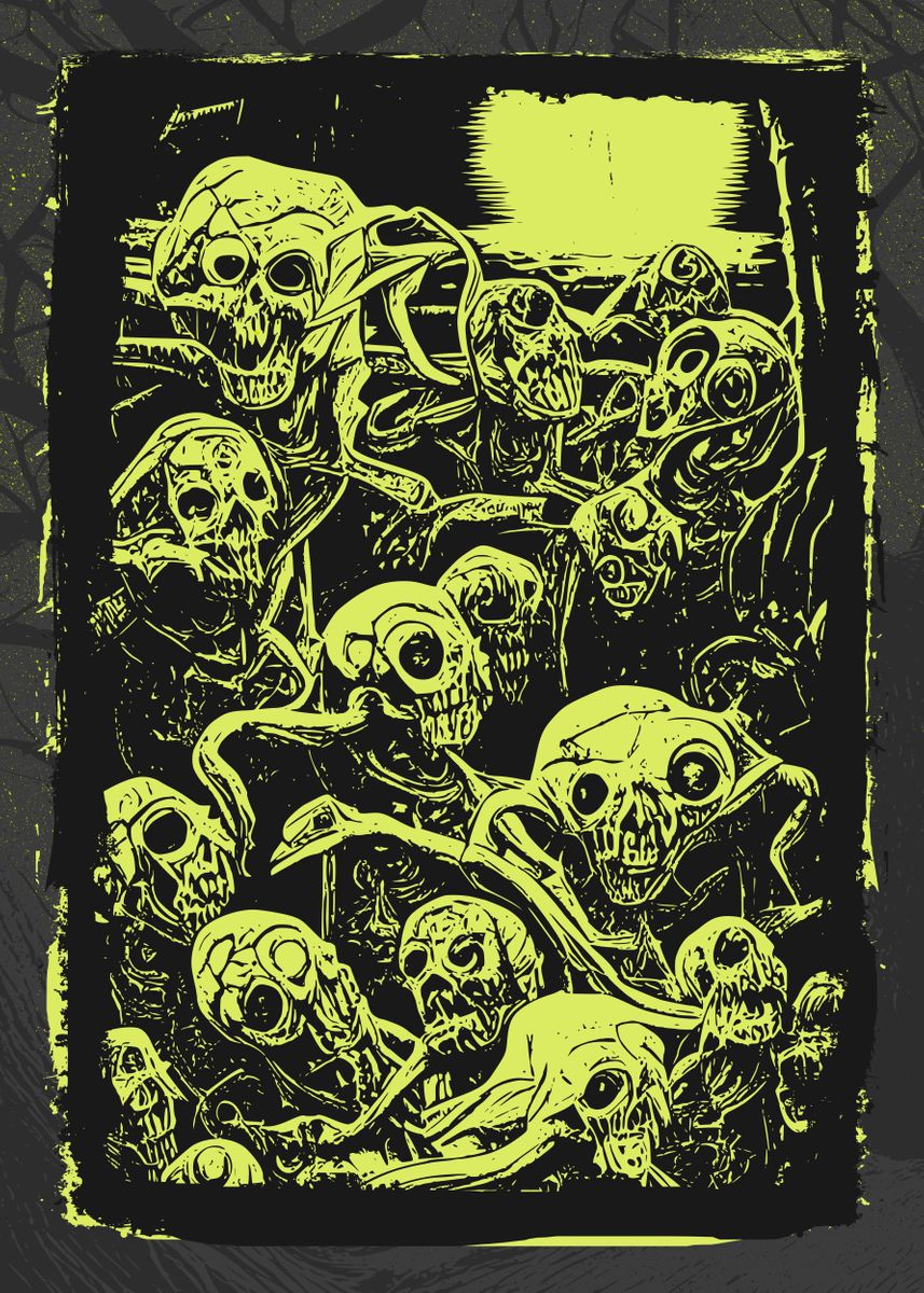 'Horror Creatures and Scary' Poster by Ilya Danilov | Displate