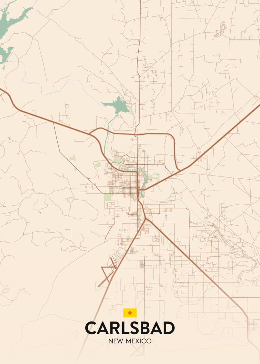 'Carlsbad NM' Poster, picture, metal print, paint by IMR Designs | Displate