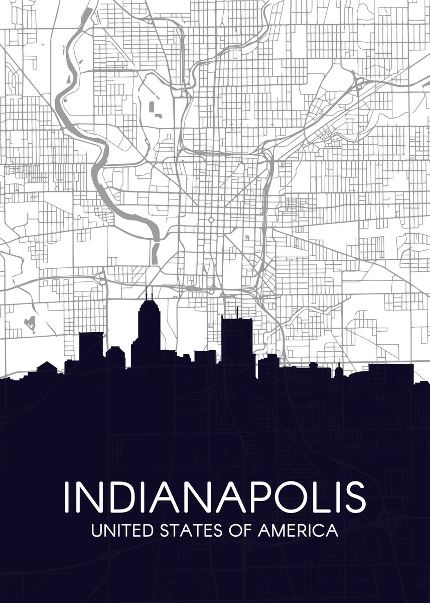 'INDIANAPOLIS' Poster, picture, metal print, paint by Urrutia German ...