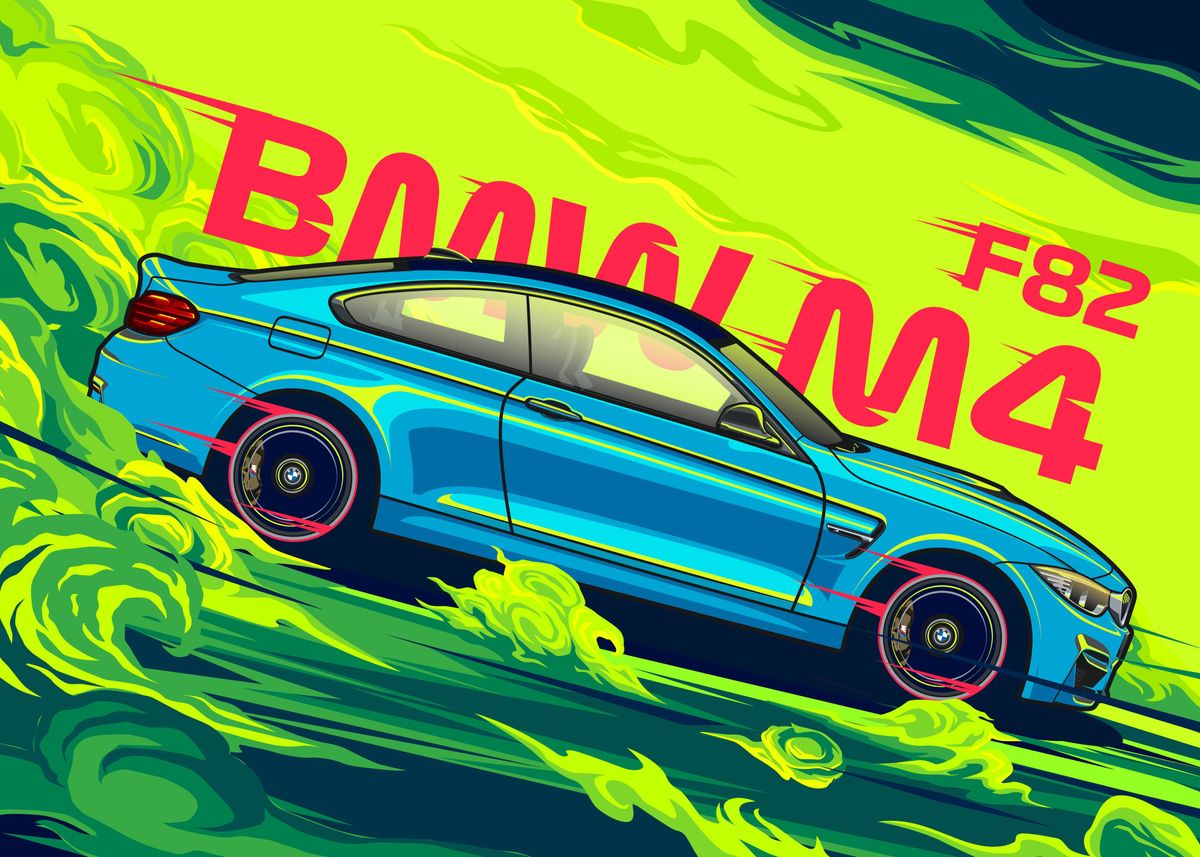 'BMW M4 F82' Poster by Basues | Displate