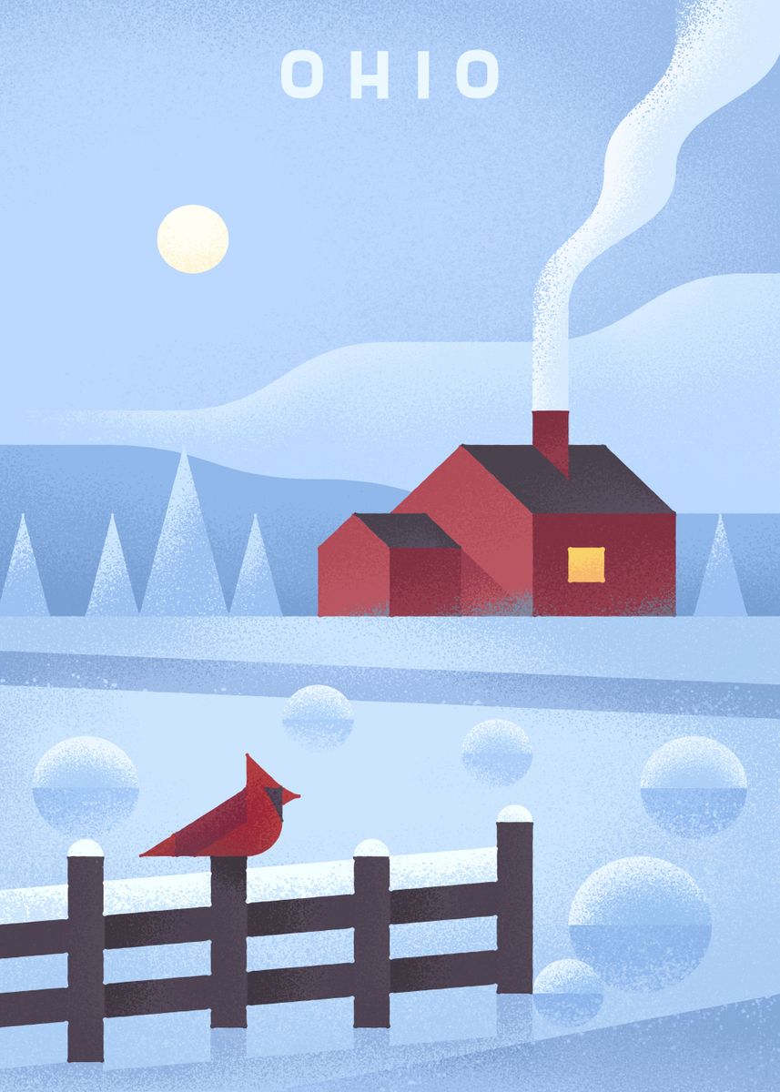 'Ohio' Poster, picture, metal print, paint by Sam Kal | Displate