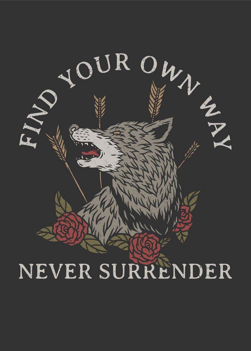 'Never Surrender' Poster, picture, metal print, paint by Yanuar Riski ...