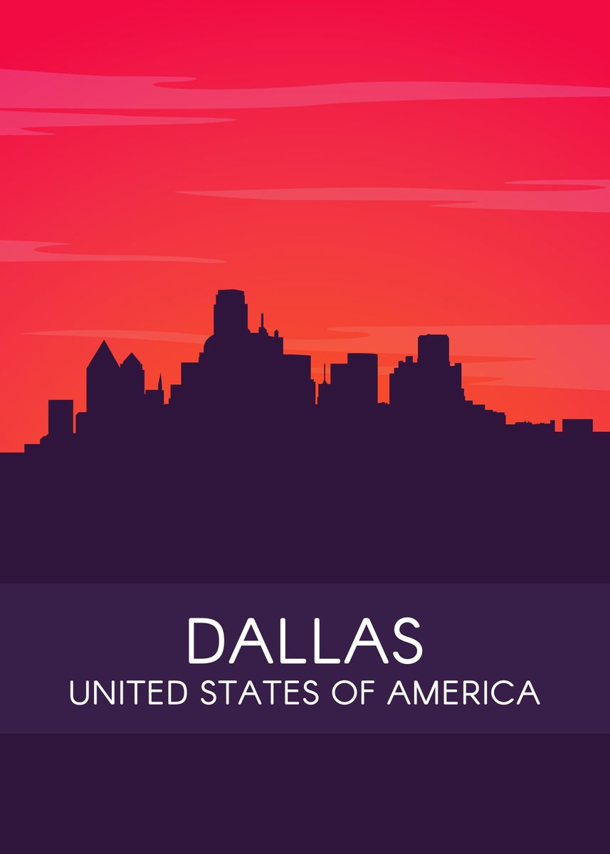 'Dallas' Poster, picture, metal print, paint by Evan Arrington | Displate