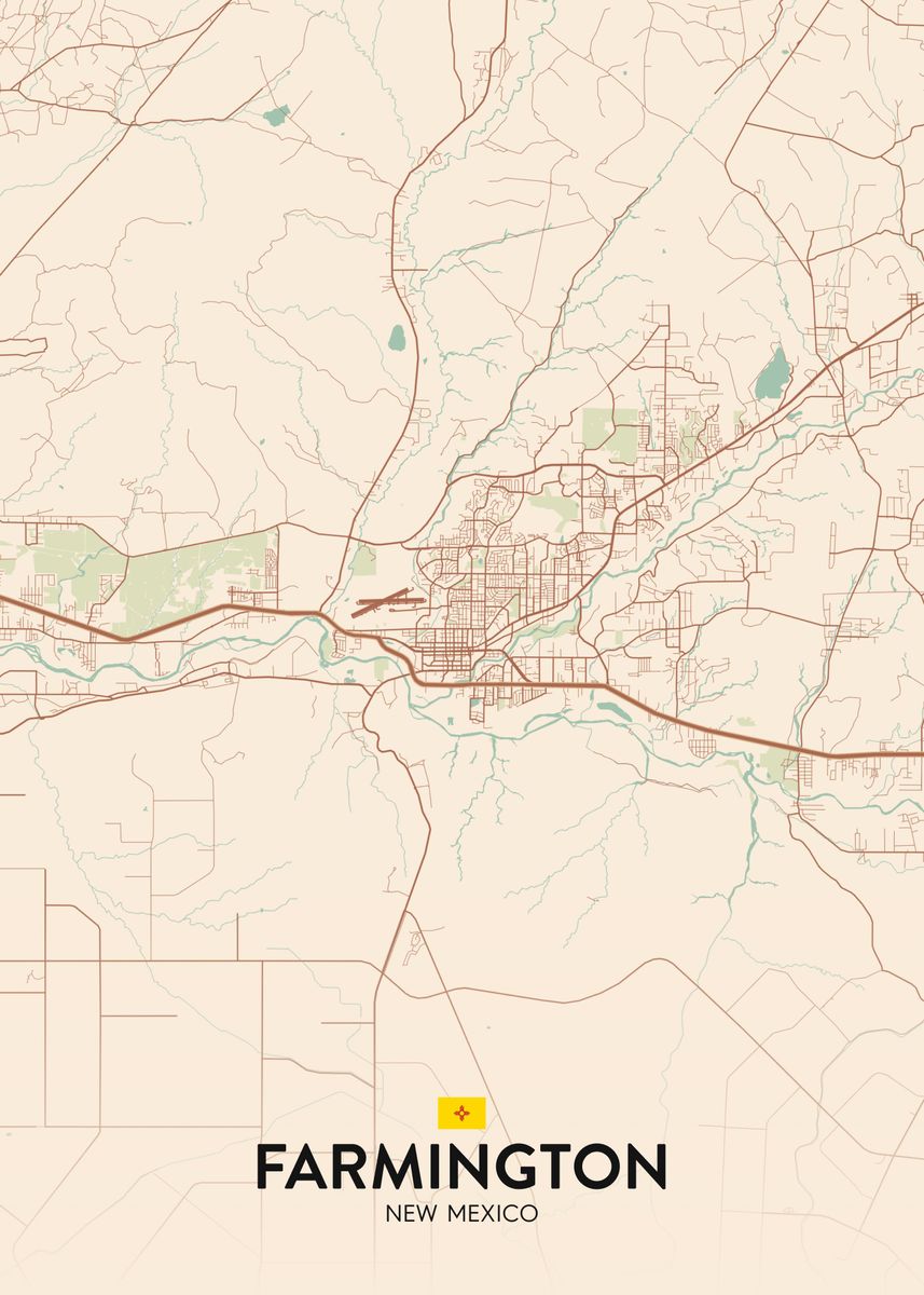 'Farmington NM' Poster, picture, metal print, paint by IMR Designs ...