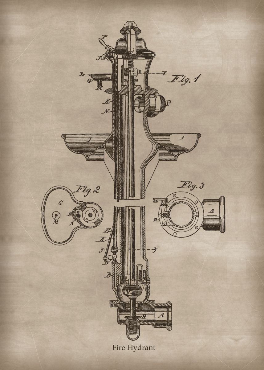 'Vintage Fire Hydrant' Poster, picture, metal print, paint by XandYart ...