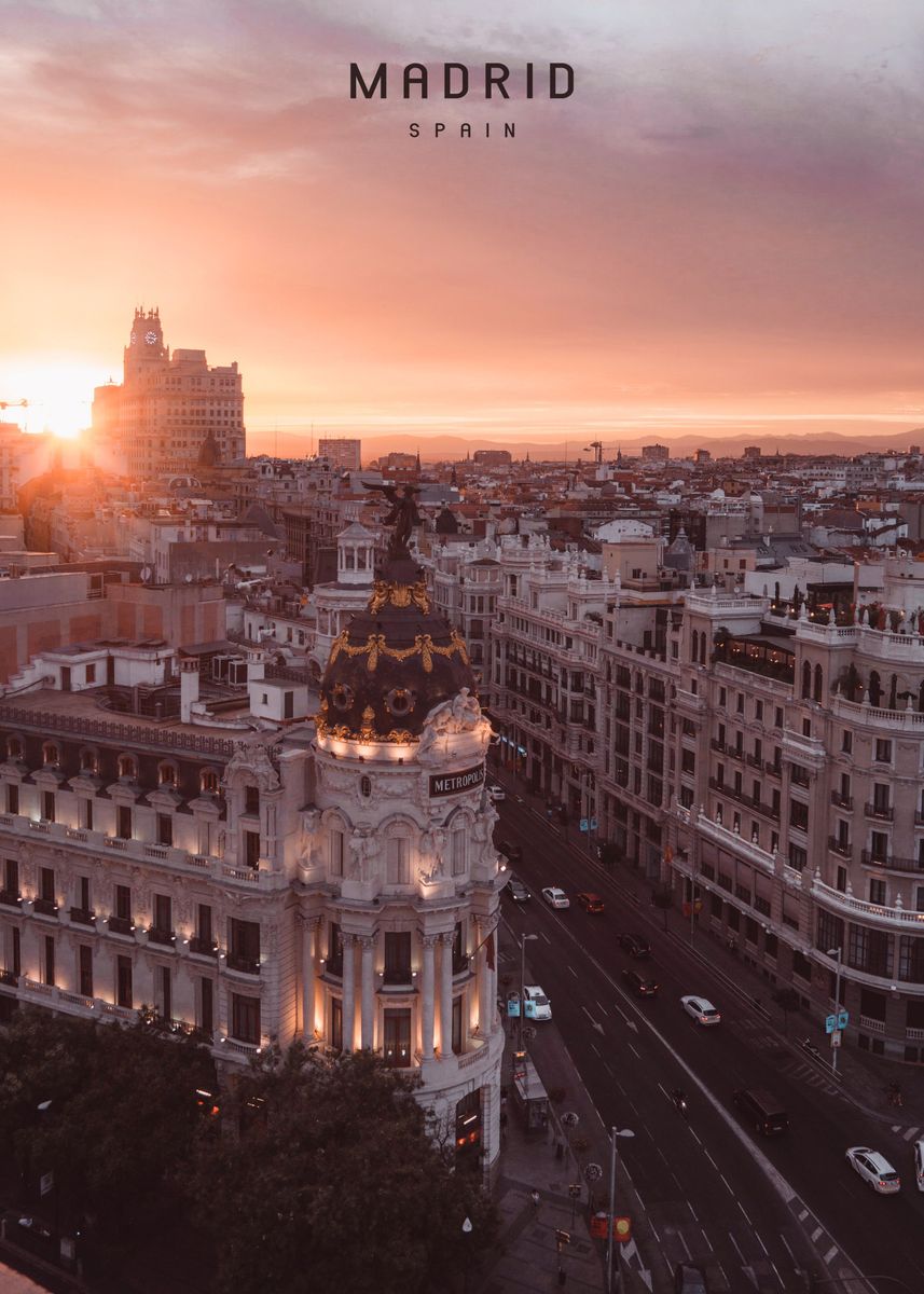 'Madrid ' Poster, picture, metal print, paint by Big City | Displate