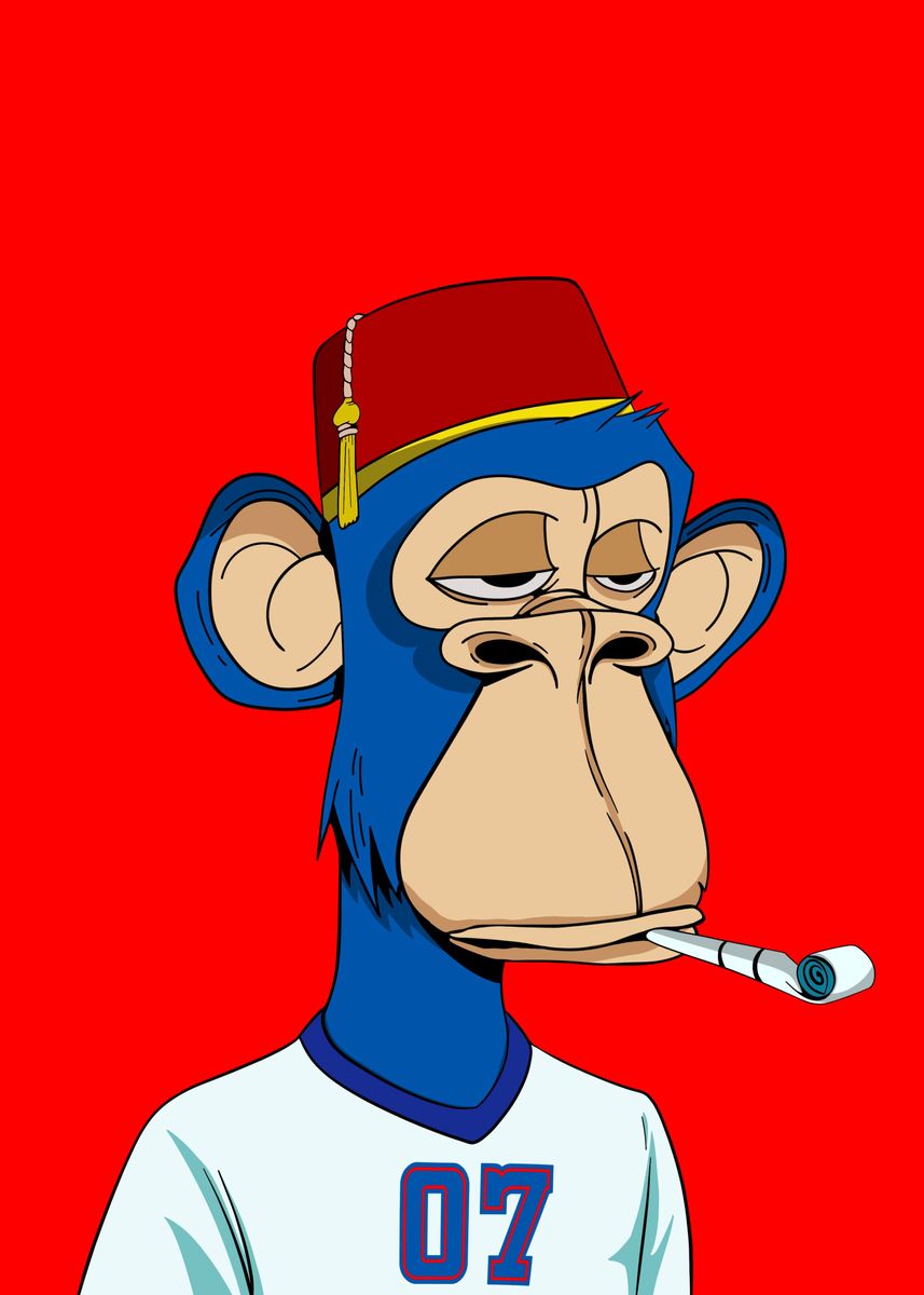 'Bored ape' Poster, picture, metal print, paint by Magic Apes | Displate