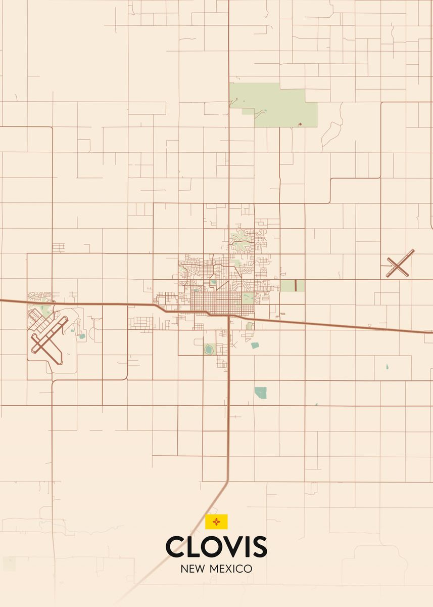 'Clovis NM' Poster, picture, metal print, paint by IMR Designs | Displate