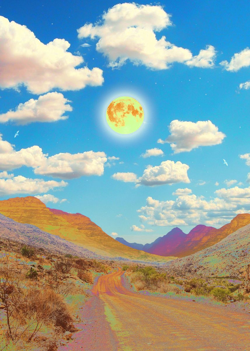 'Daydreaming' Poster, picture, metal print, paint by Cajuca | Displate