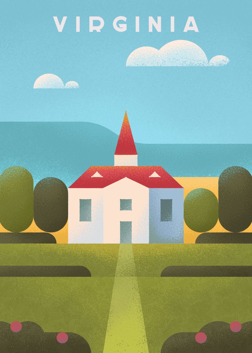 'Virginia' Poster, picture, metal print, paint by Sam Kal | Displate