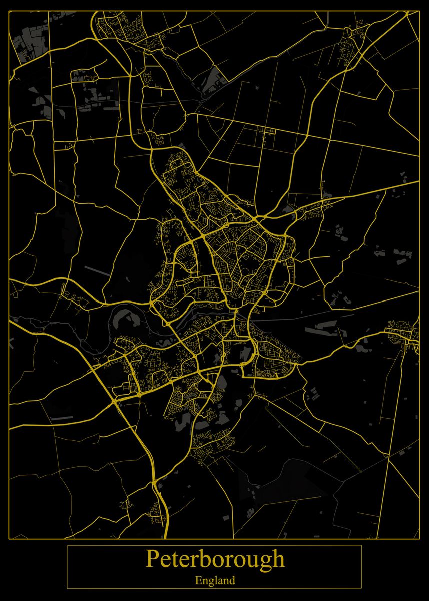 'Peterborough England' Poster, picture, metal print, paint by Zake ...
