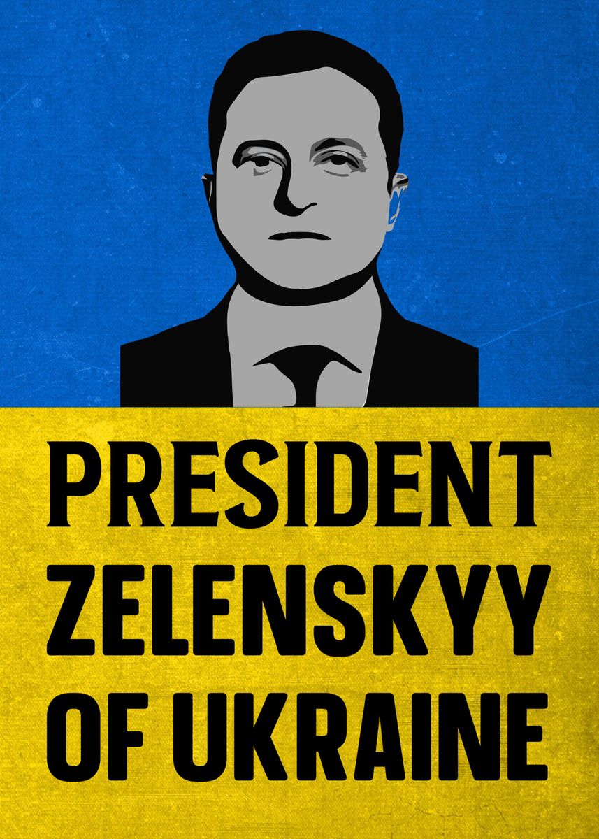 'President Ukraine Zelensky' Poster, picture, metal print, paint by Max ...