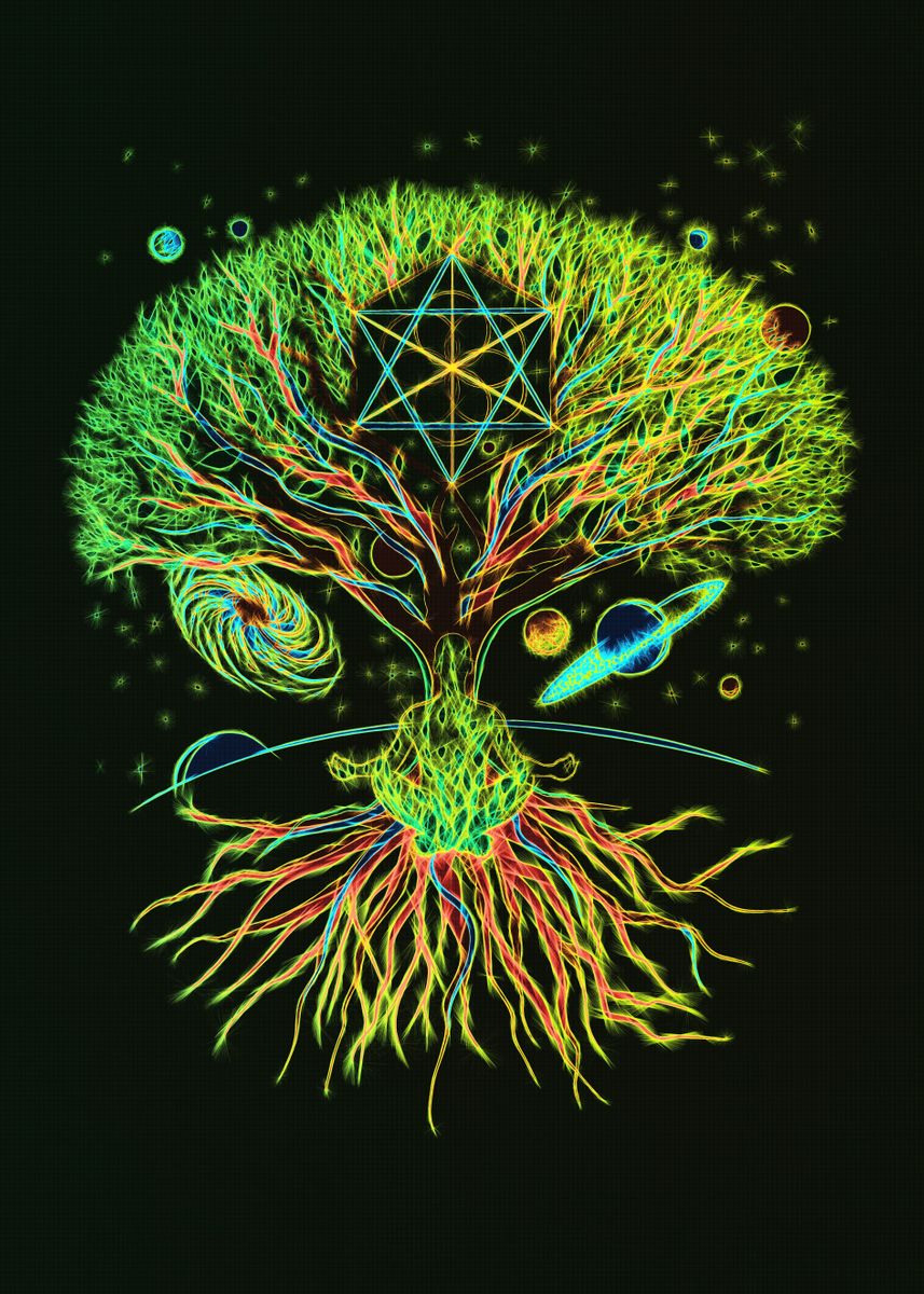 'Sacred Magical Tree ' Poster, picture, metal print, paint by Reinhard ...