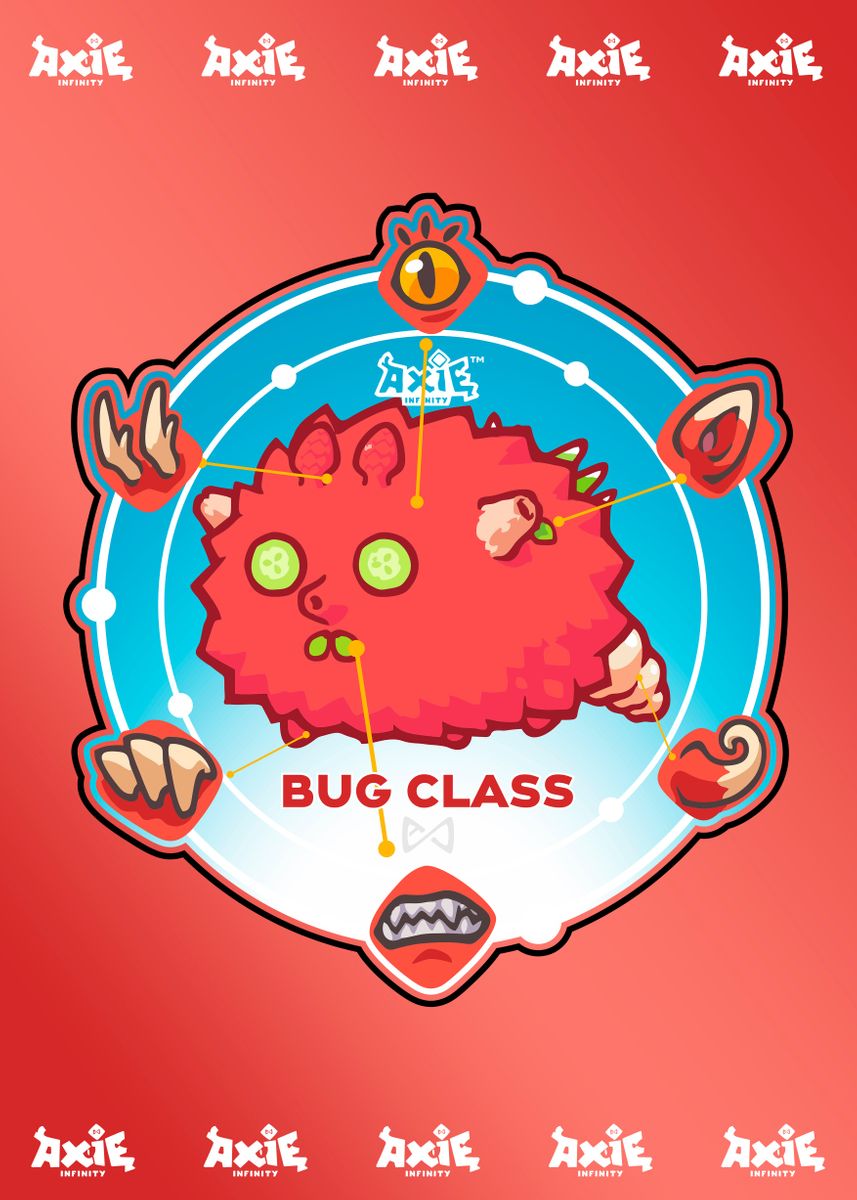 'BUG CLASS AXIE INFINITY' Poster, picture, metal print, paint by Edson ...